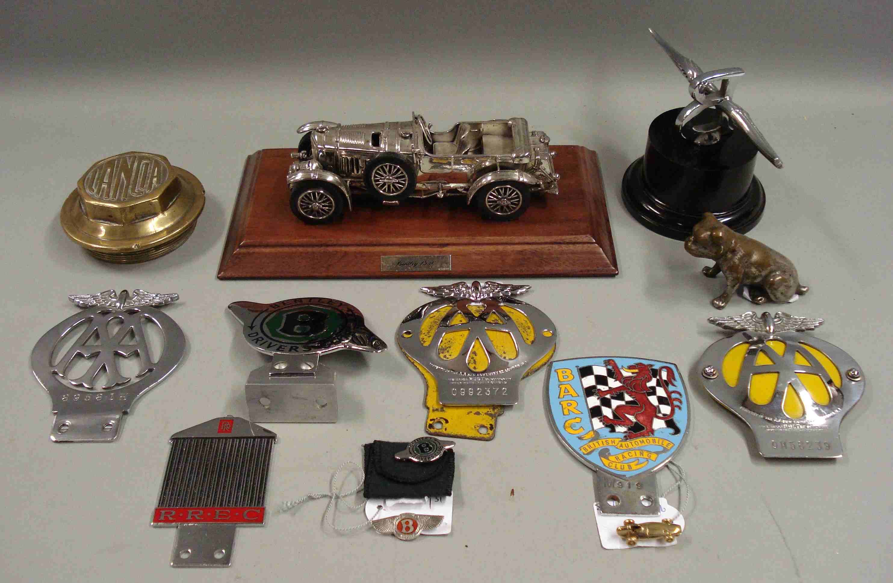 Bonhams Cars : A quantity of badges and mascots,
