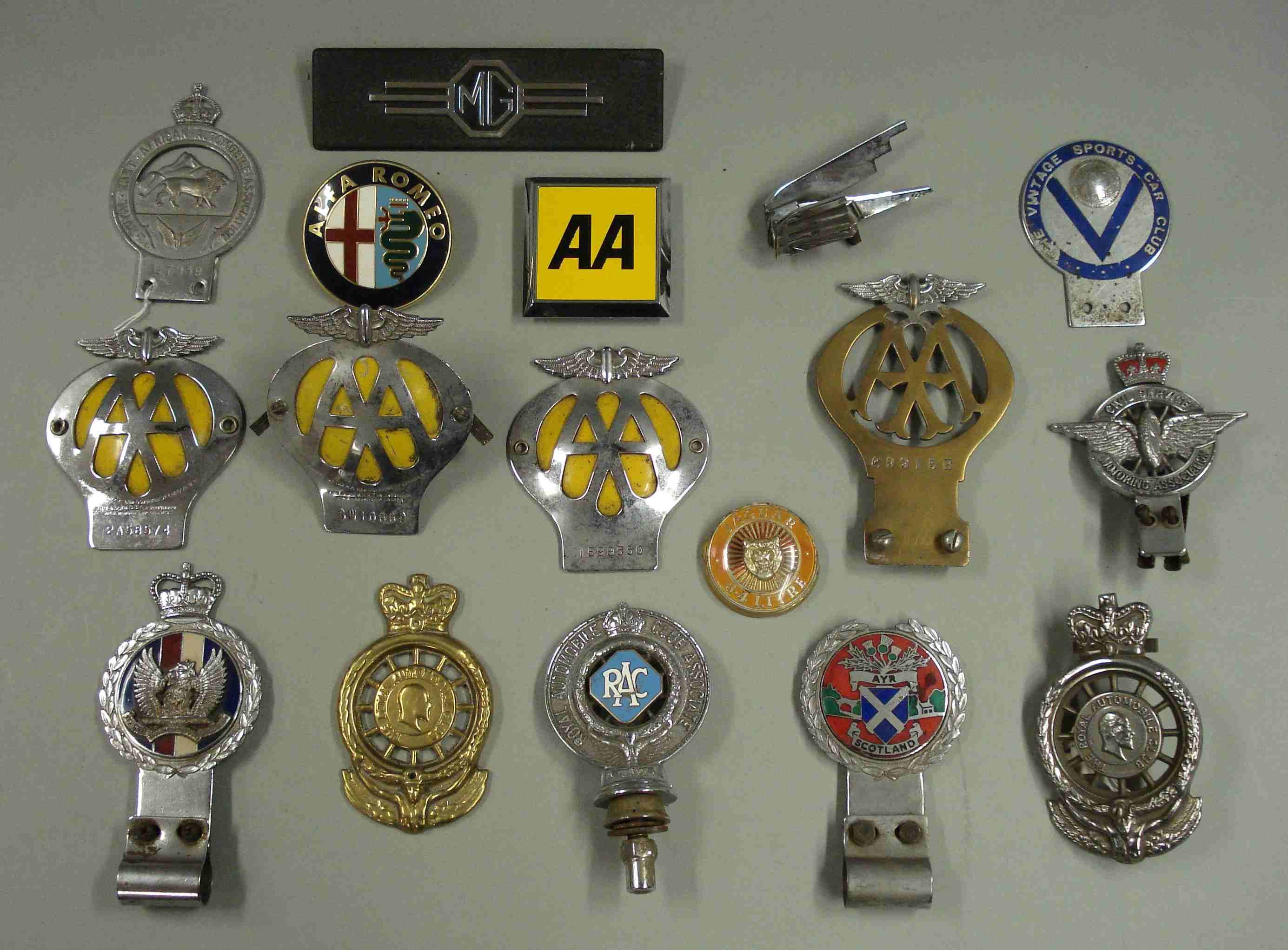Bonhams Cars : A quantity of motoring badges,