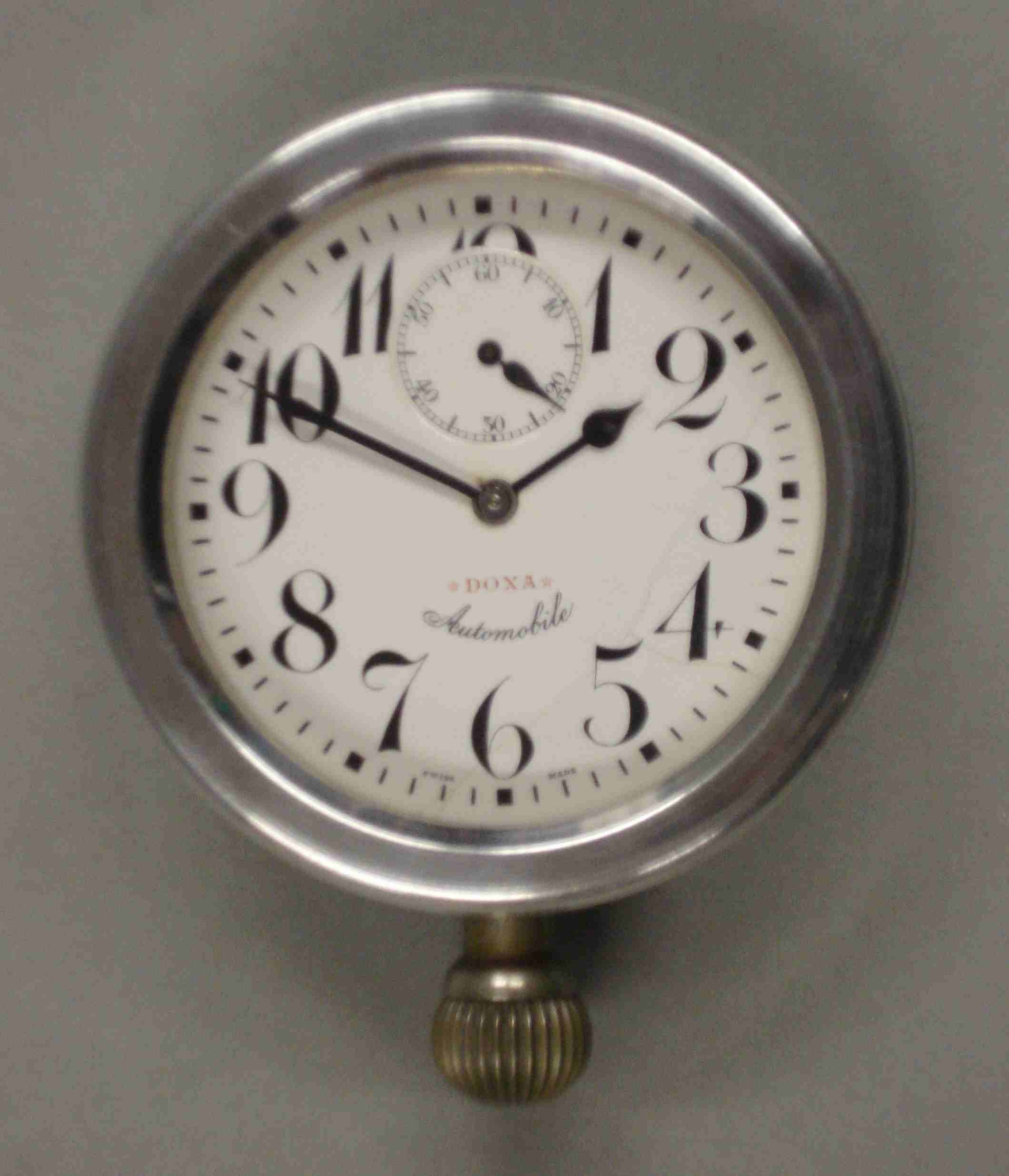 Bonhams Cars : A Doxa 'Automobile' eight day car clock, Swiss,