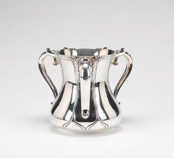Bonhams : TIFFANY & CO : A silver three handled cup, with pattern and ...