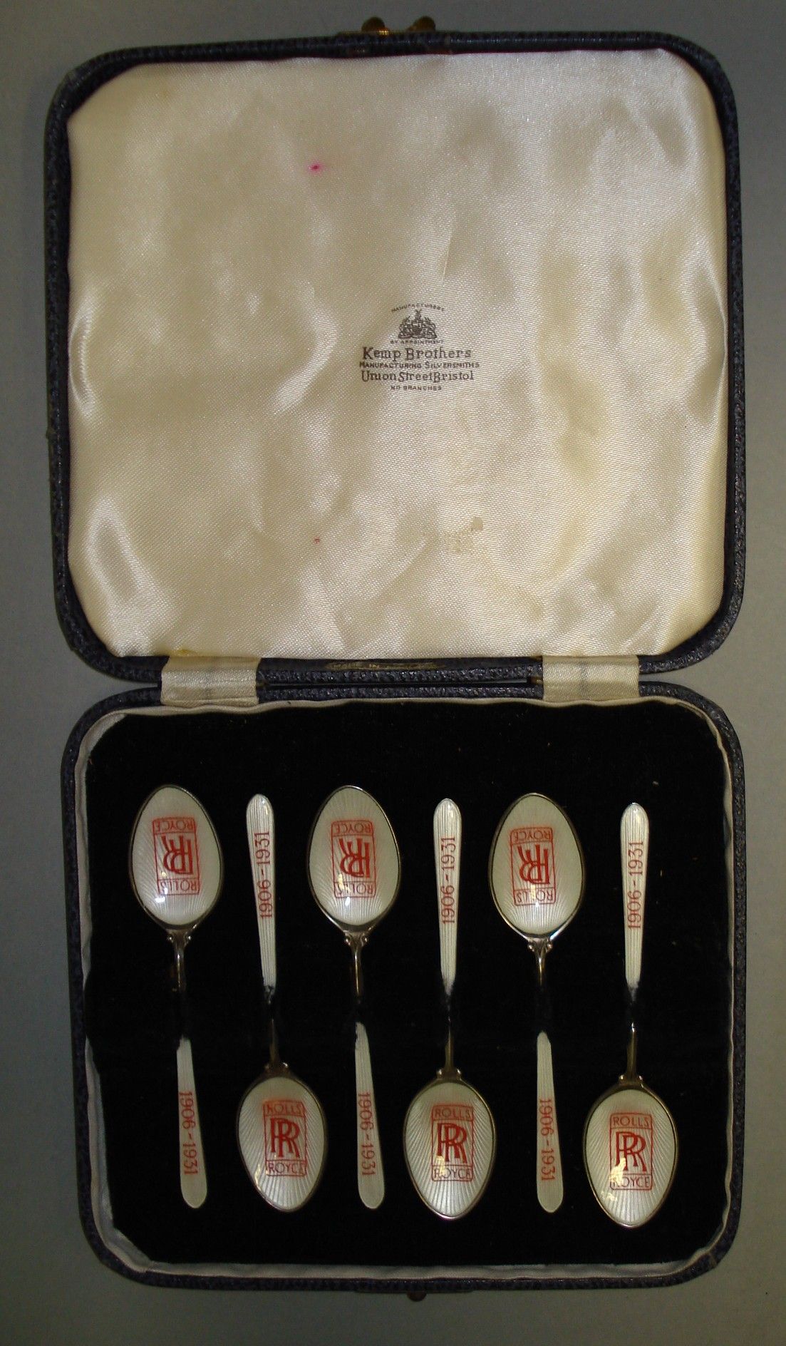 Bonhams Cars : A rare set of six Rolls-Royce Long Service silver spoons,