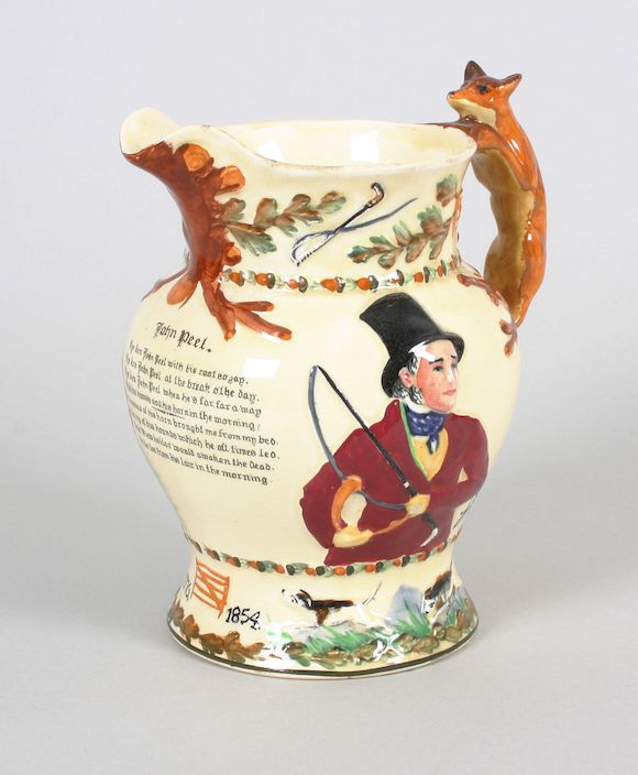 Bonhams : A Crown Devon John Peel musical jug