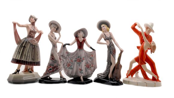 Bonhams : Royal Dux 'Tango Dancers' A Pottery Group, circa 1930
