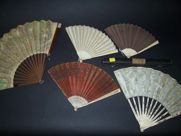 Bonhams : A late 19th/early 20th century map of London fan