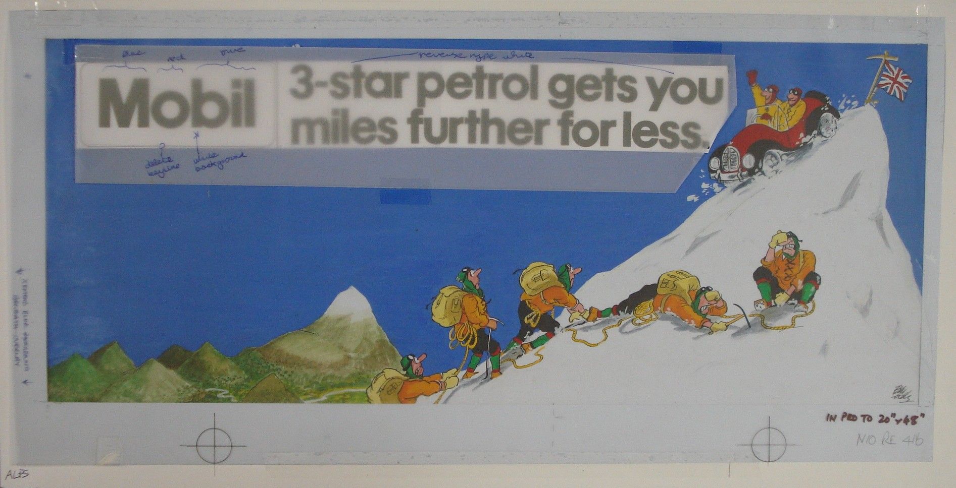 Bonhams Cars : Bill Tidy (1933- ), 'Alps' original Mobil artwork with ...