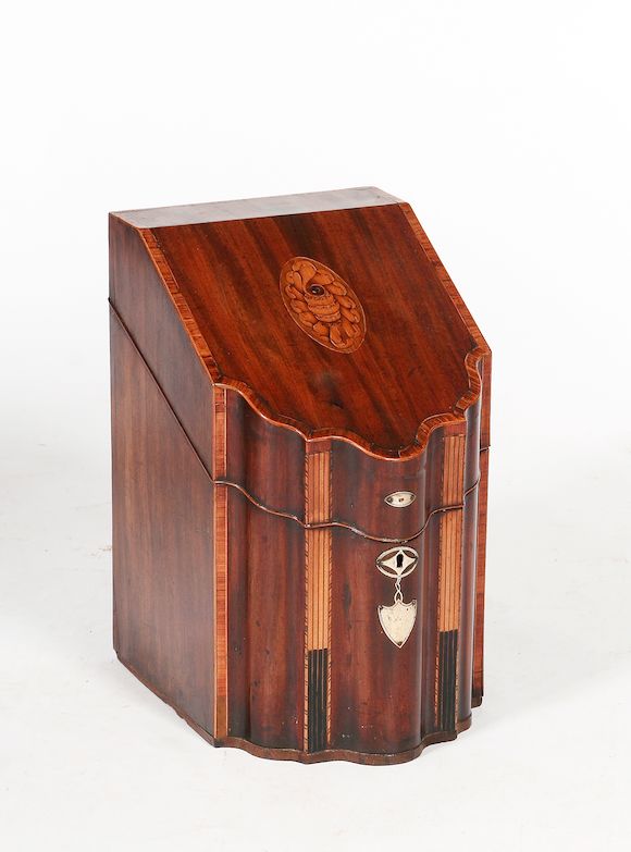 Bonhams : A Sheraton mahogany knife box,