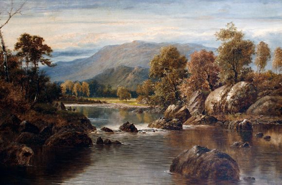 Bonhams : William Henry Mander (British, 1850-1922) A highland river
