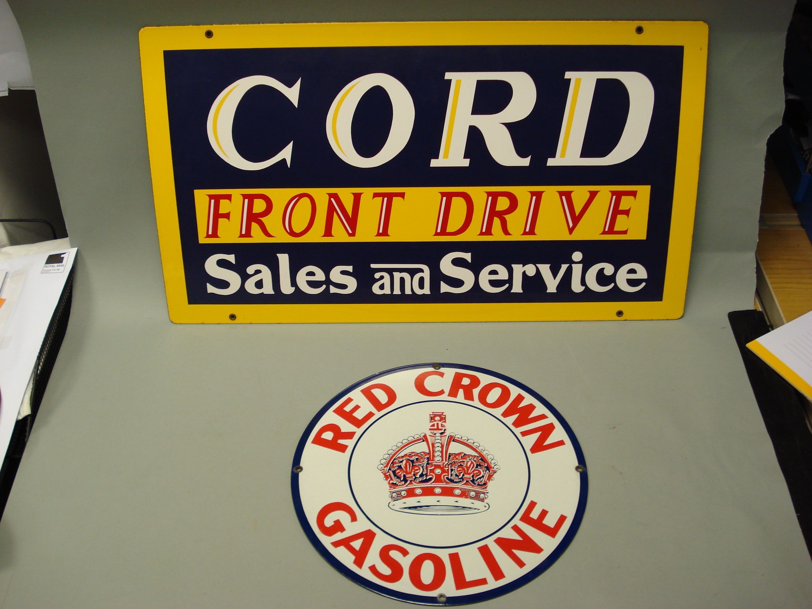 Bonhams Cars : Three American enamel signs,