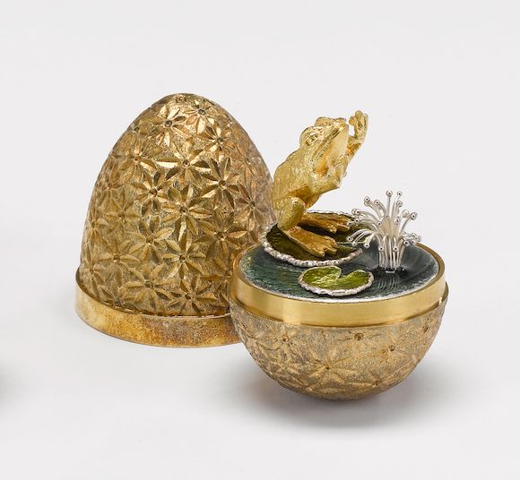 Bonhams : STUART DEVLIN : A cased silver, silver-gilt and enamelled ...
