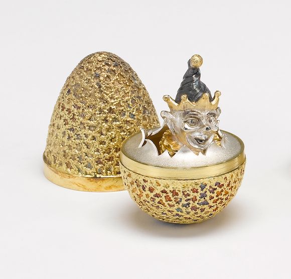 Bonhams : STUART DEVLIN : A cased silver and silver-gilt novelty ...