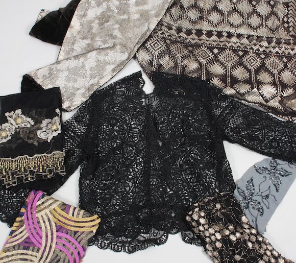 Bonhams : A 1920s Egyptian metal wrapped net shawl