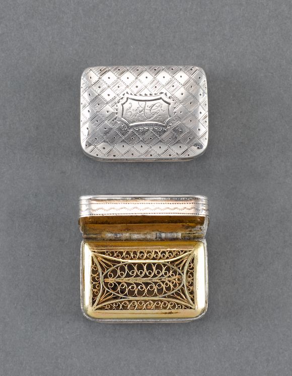 Bonhams : A George III silver vinaigrette, by Thomas Willmore ...