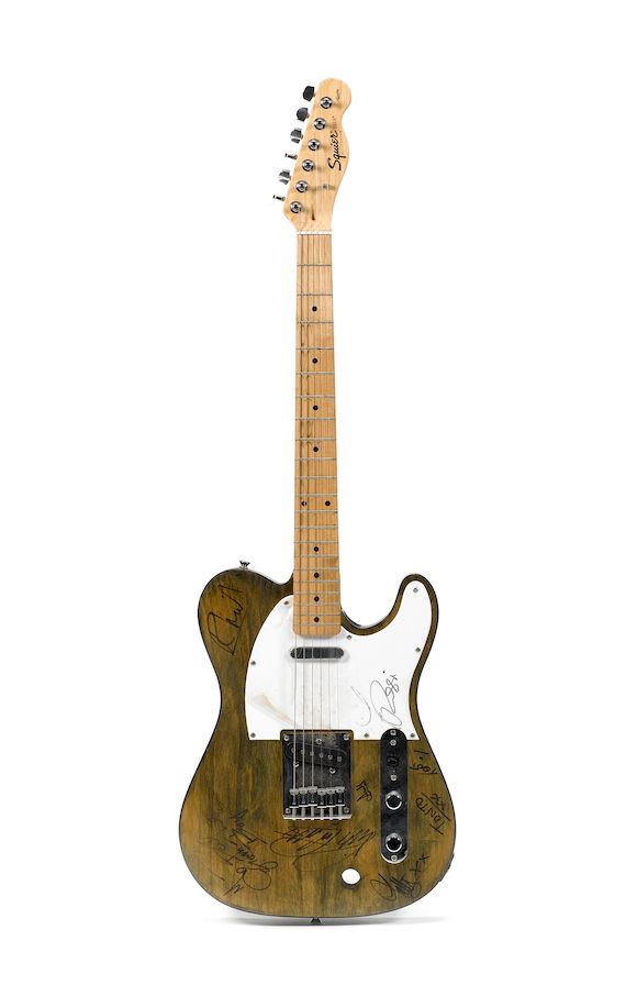 Bonhams : A Fender Squier Telecaster signed by Status Quo,