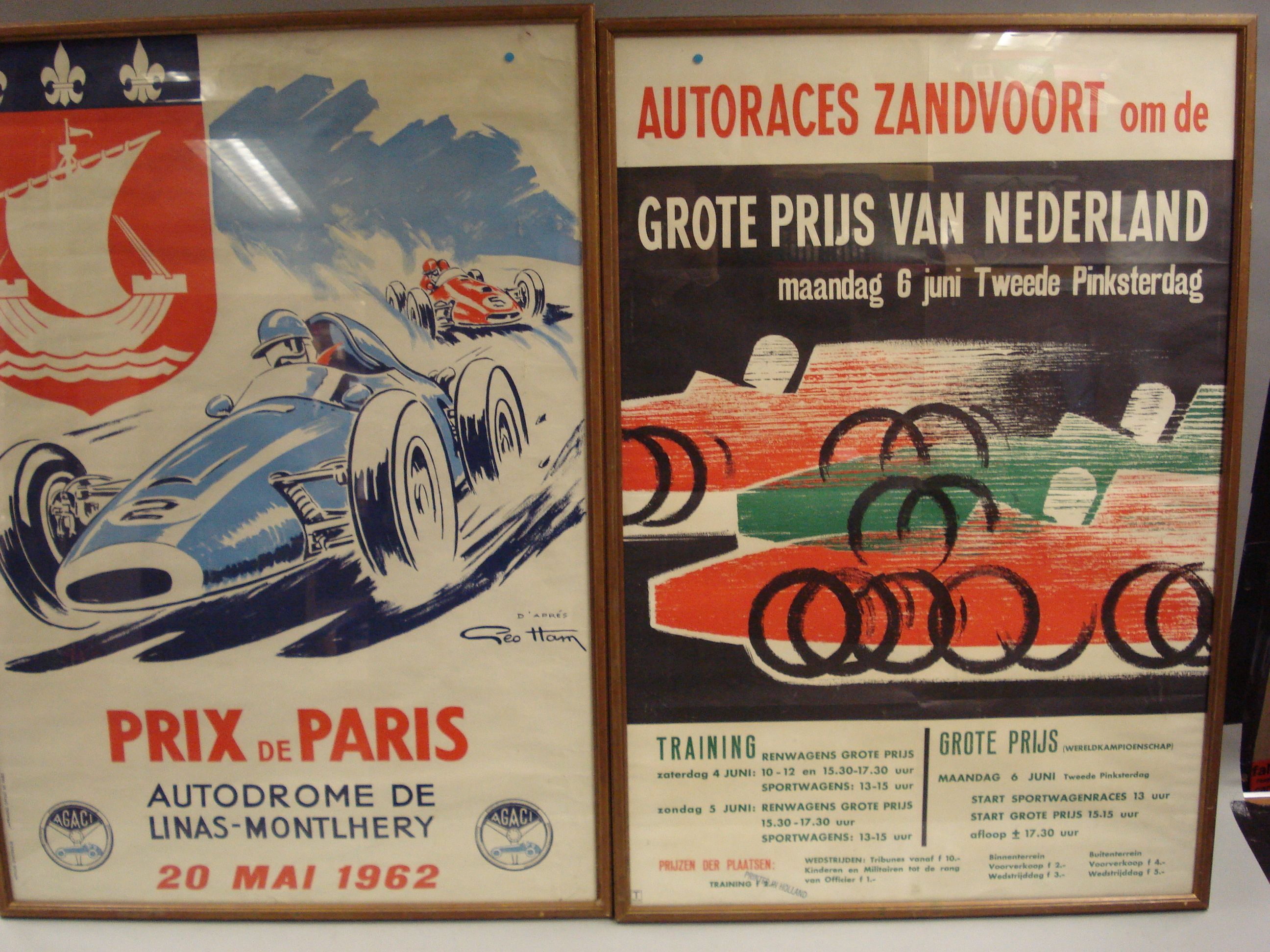 Bonhams Cars : Four motor racing posters,