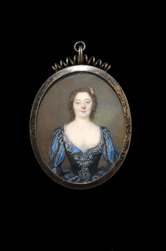 Bonhams : Continental School, circa 1760 A Lady, wearing silver ...