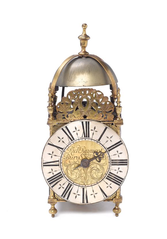 Bonhams : A first half of the 18th century brass lantern clock Richard ...