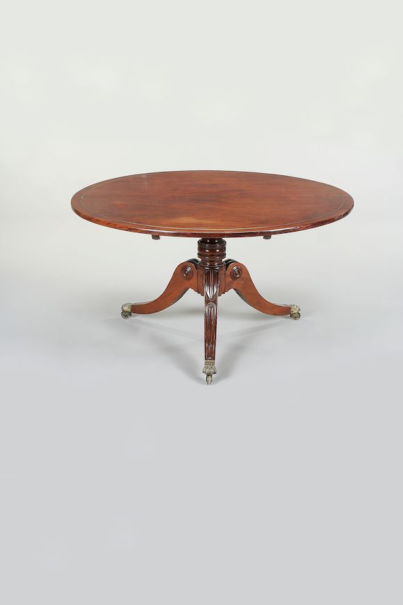 Bonhams : A Regency mahogany circular breakfast table circa 1820