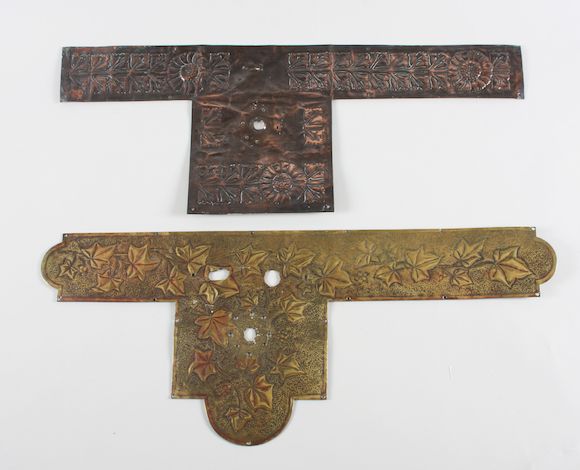 Bonhams : An Arts & Crafts style copper door plate