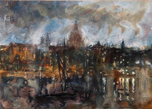 Bonhams : J.F. Barry Pittar (British 1880-1948), 'Night at St Pauls ...
