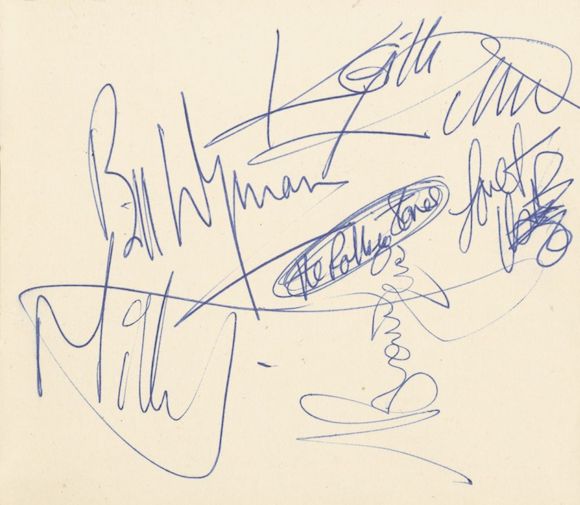 Bonhams : An autograph book containing signatures of The Rolling Stones ...