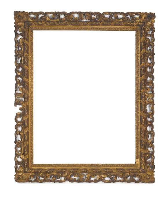 Bonhams : A Florentine 19th Century carved, pierced and gilded frame