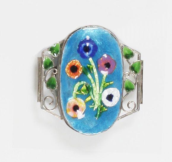 Bonhams : An enamelled brooch by George Hunt Signed 'G.Hunt 1936' in ...