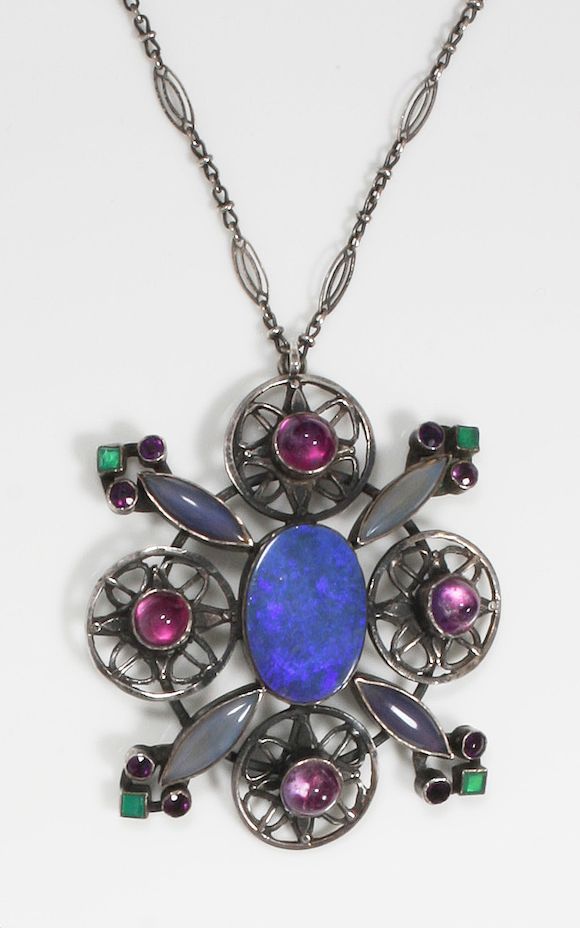 Bonhams : A Sybil Dunlop gem-set pendant Unmarked,