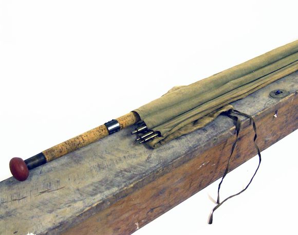 Bonhams : An Army & Navy steel centred Palakona three piece salmon fly rod