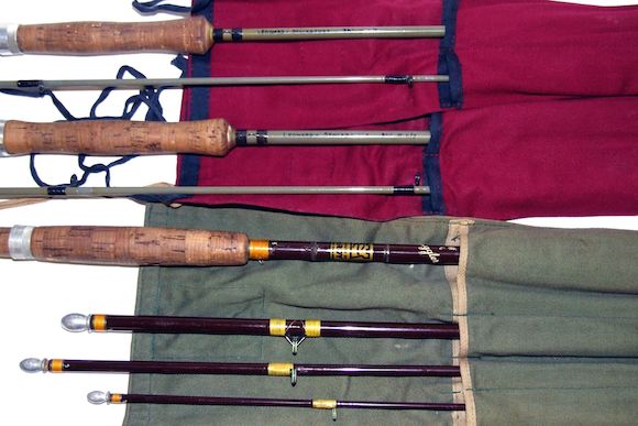 Bonhams : A Hardy Smuggler four piece hollow glass fly rod