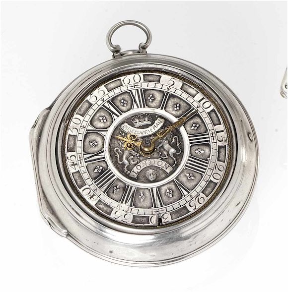 Bonhams : Quare & Horseman. An early 18th century silver pair case ...