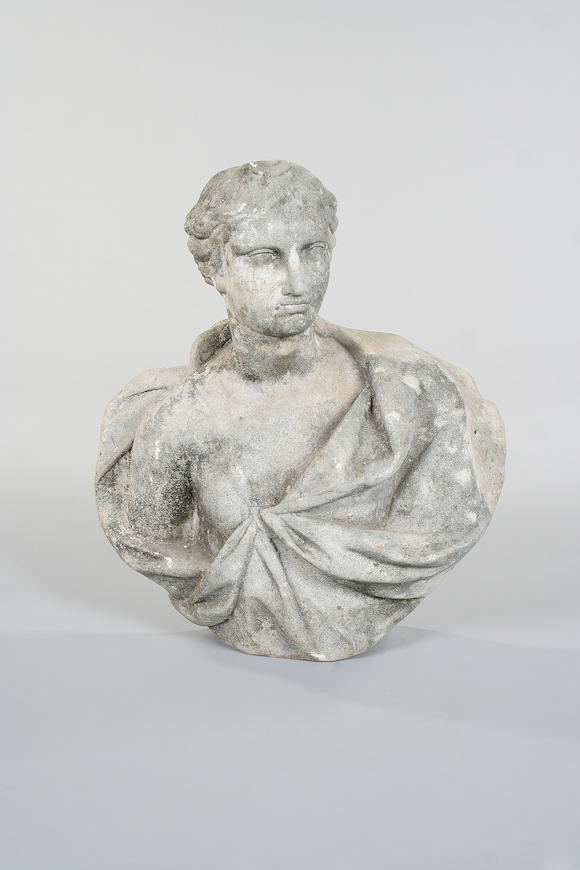 Bonhams A Late 19th Century Marble Bust Of A Semi Clad Classical Maiden