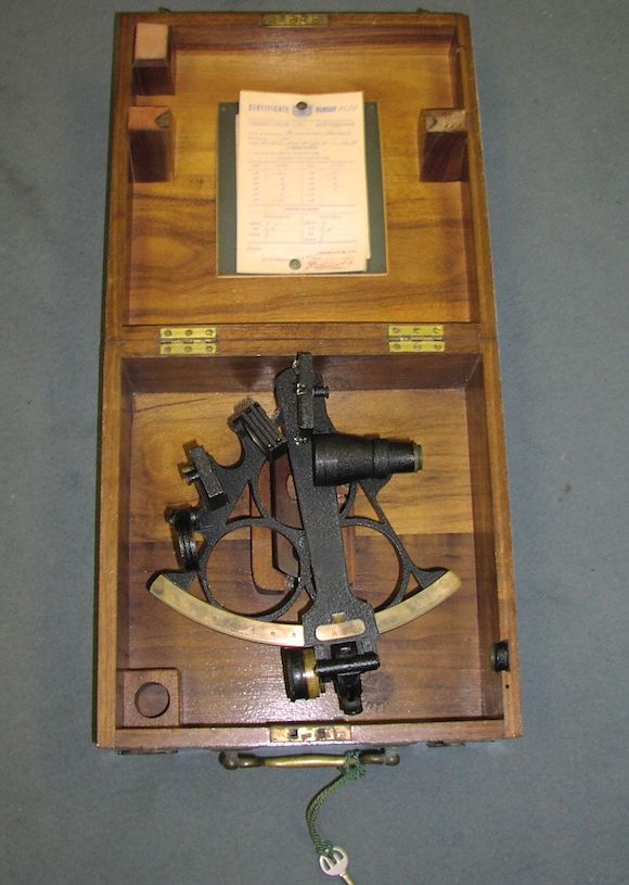 Bonhams : A 6in radius tri-circle frame micrometer sextant 11x11x5in ...
