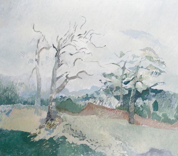 Bonhams : Susan Hawker (British, born 1949) Two elm trees