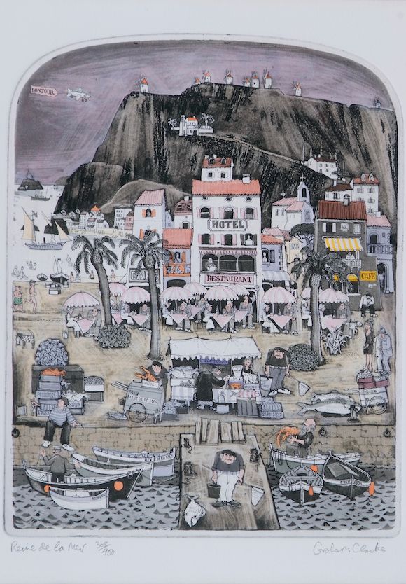 Bonhams : Graham Clarke (British, 1941) Reine de la Mer aquatint ...