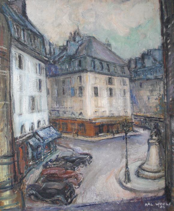 Bonhams : Hal Woolf (British, 1902-1962) A Paris street scene, possibly ...