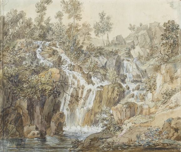 Bonhams : Lady Mary Lowther (British, 1785-1862) The waterfall