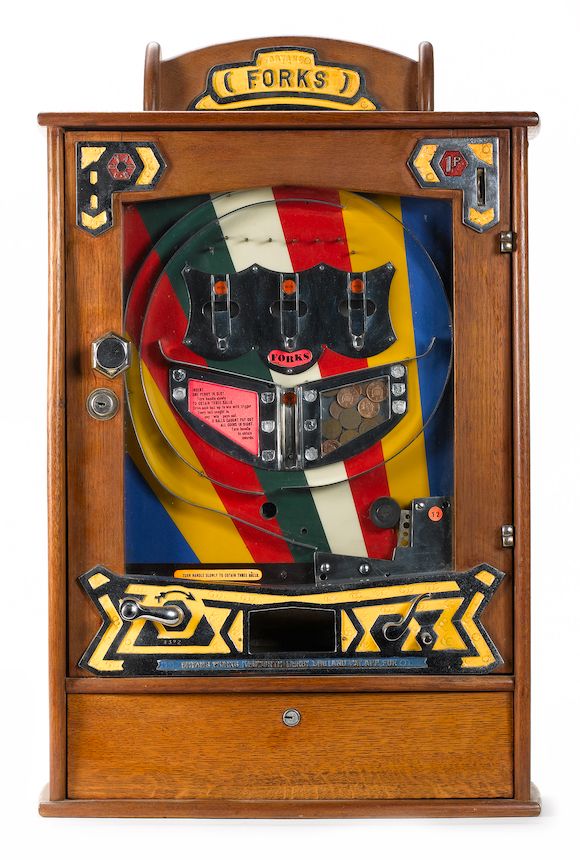 Bonhams : A rare Bryan's 'Forks' three-ball slot machine, Bryans Works ...
