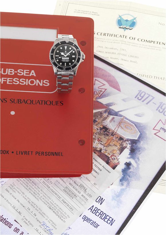 Bonhams : Rolex. A rare stainless steel automatic centre seconds divers ...