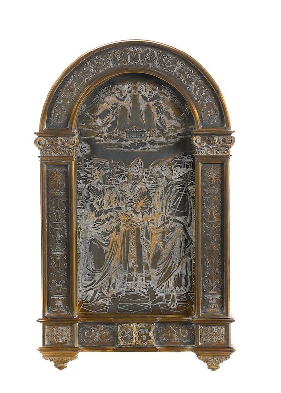 Bonhams : An early 20th century Russian brass icon