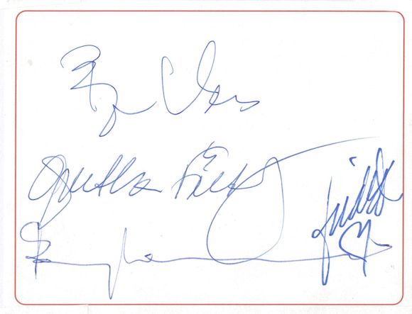 Bonhams : A set of Abba autographs,