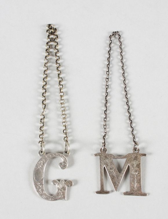 Bonhams : An early Victorian silver cut-out letter wine label By ...
