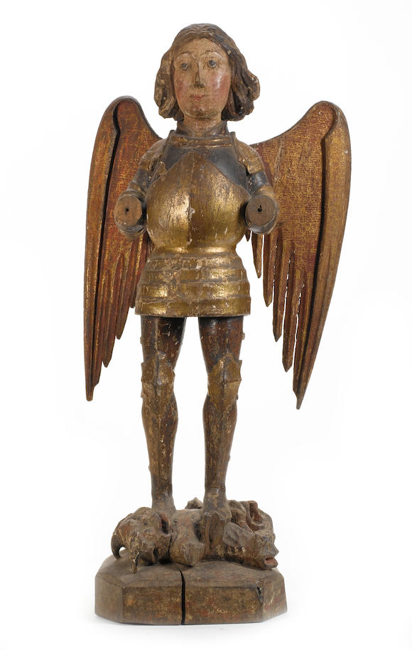 Bonhams A Late 15th Century Spanish Carved Wood Polychrome And Gilt