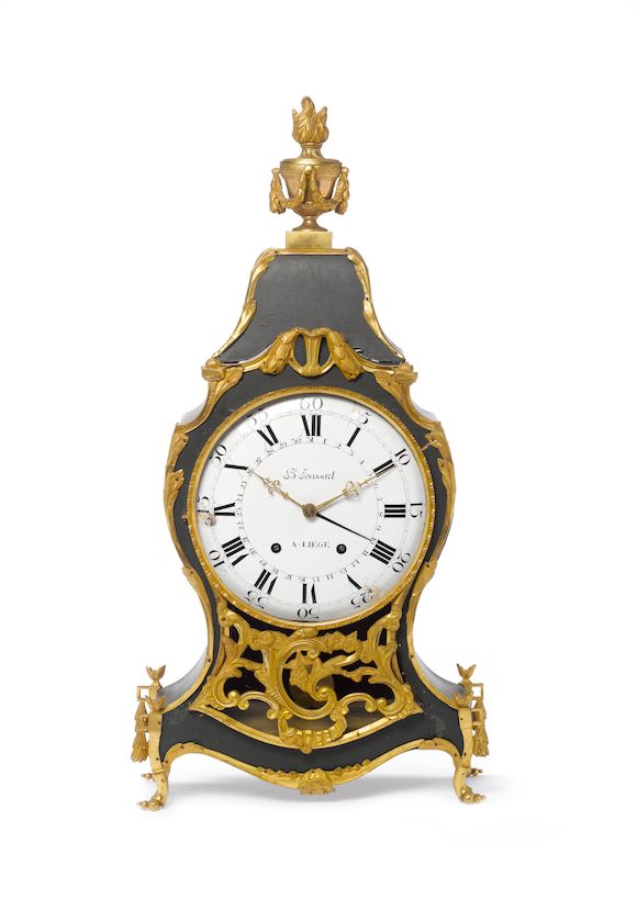 Bonhams : A mid 19th century French gilt-mounted pine mantel clock B ...