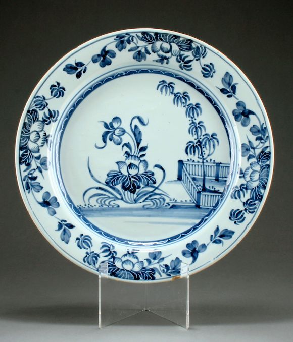 Bonhams : An English Delft dish Possibly Liverpool, circa 1760