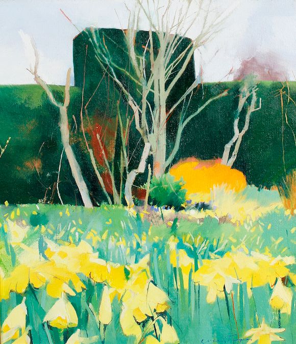 Bonhams : Louis Turpin (British, 20th Century) Springtime at Dixter