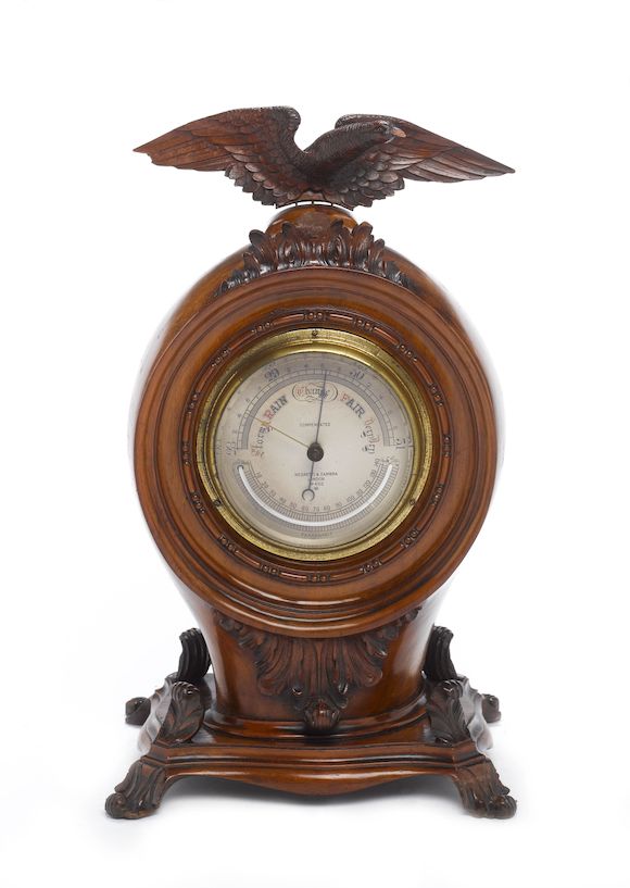 Bonhams : An early 20th century carved propeller with inset barometer ...