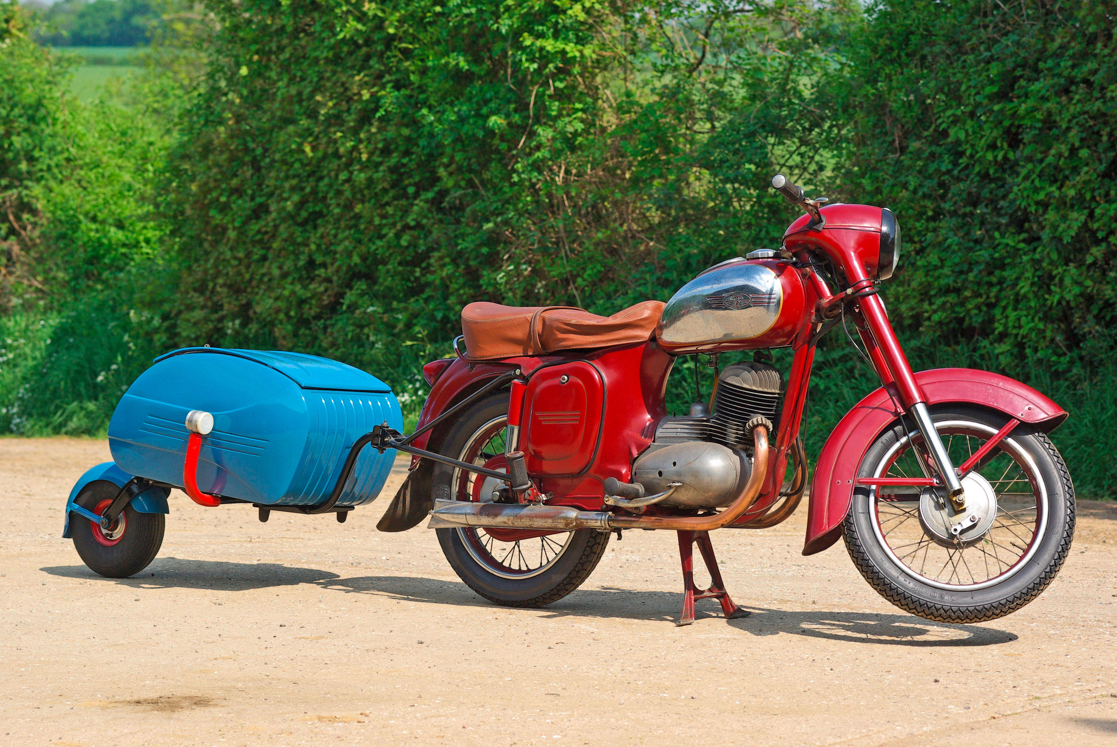 Bonhams Cars : 1958 Jawa 175cc and camping trailer Frame no. 638042 ...