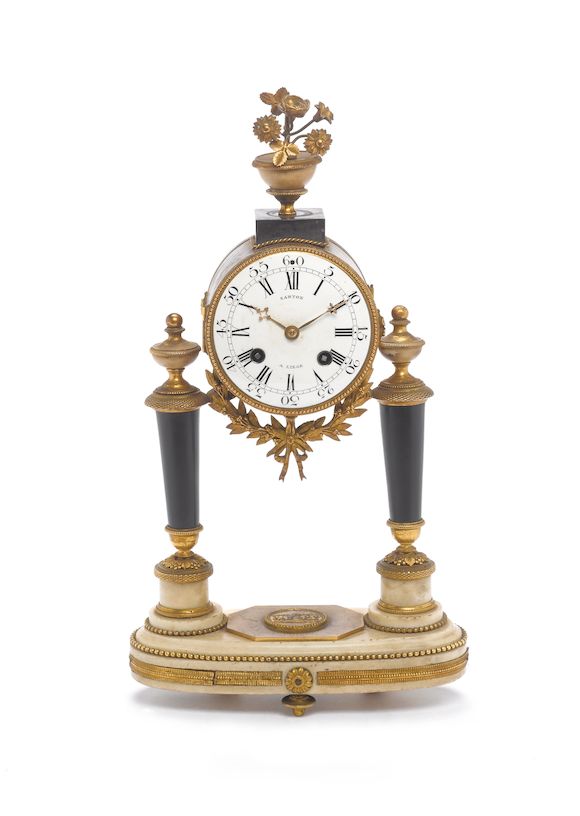 Bonhams : An early 19th century French ormolu and marble portico mantel ...