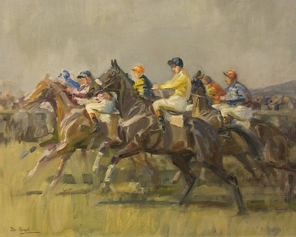 Bonhams : Peter Biegel (1913-1987) The start of a two mile chase at ...