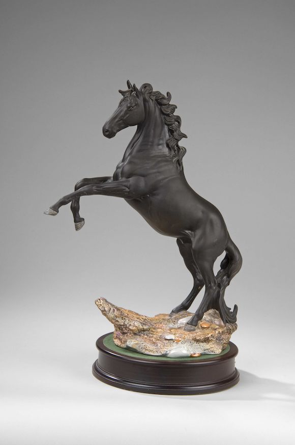 Bonhams : A Royal Doulton model of 'Cancara - The Black Horse'